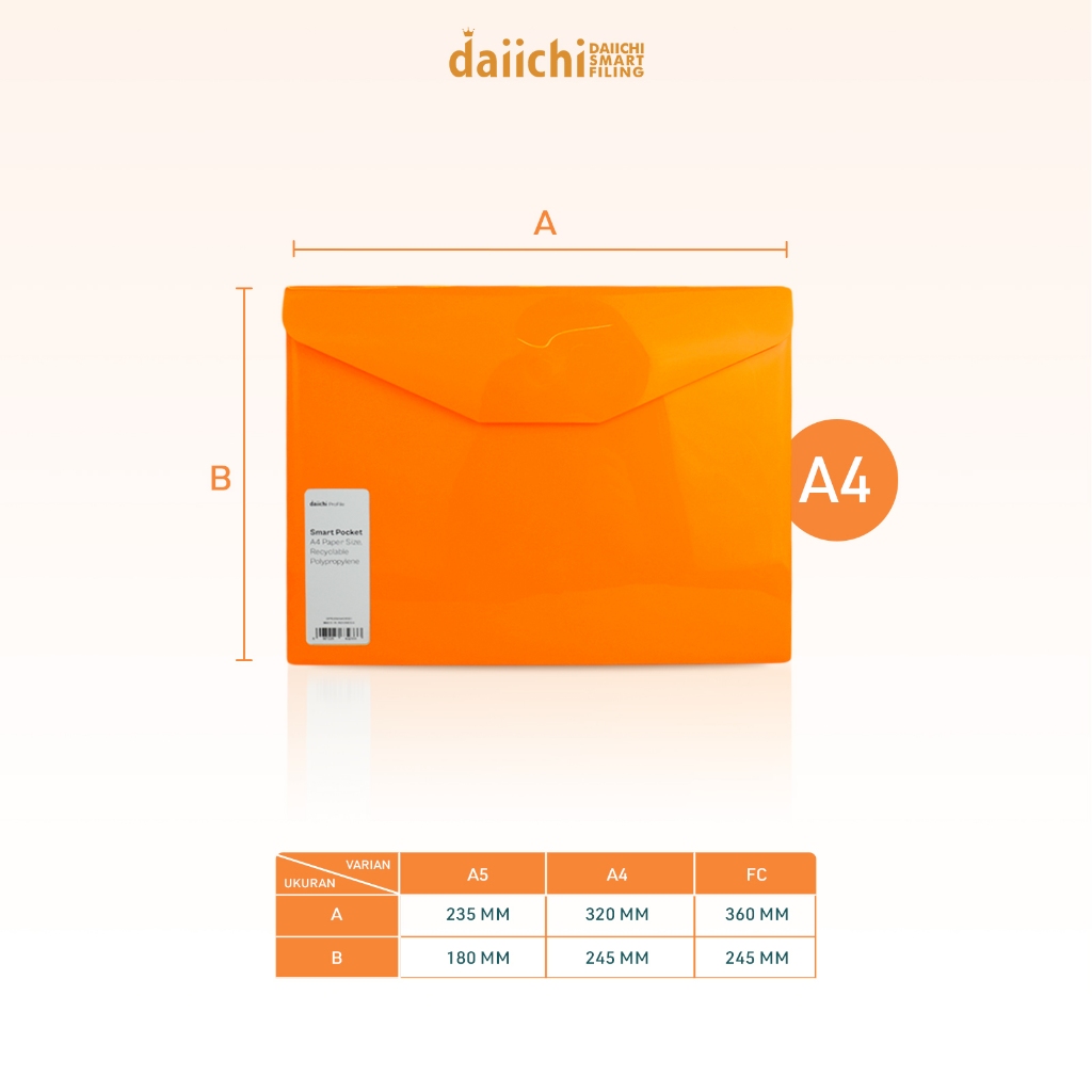 Jual Daiichi - Smart Pocket Map Plastik Amplop Perekat Sentuh Profile 2 ...