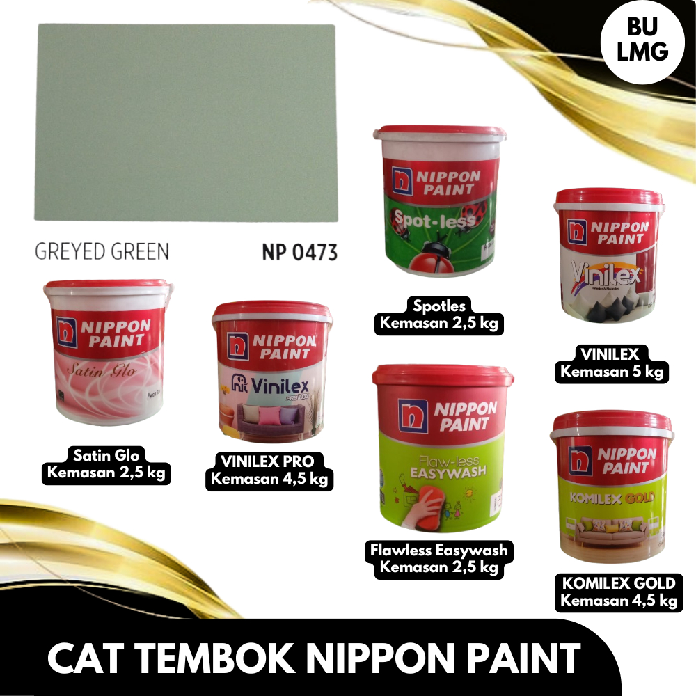 Jual Cat Tembok Interior Nippon Paint Sage Green || GREYED GREEN NP ...