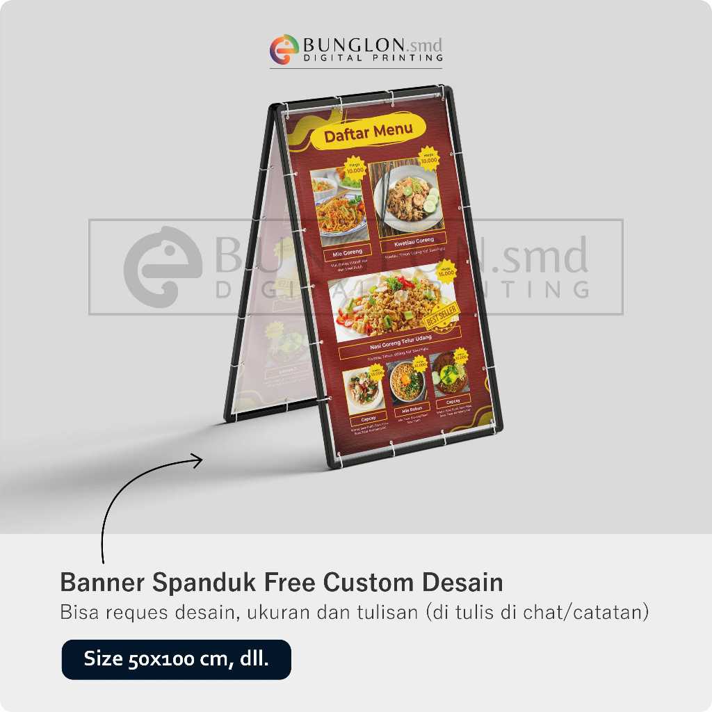 Jual PRINT CETAK SPANDUK BANNER DAFTAR MENU MAKANAN BISA CUSTOM ...