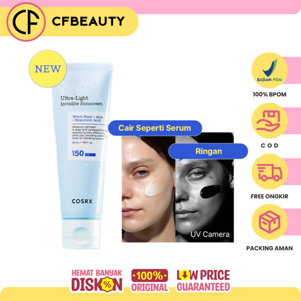 Jual COSRX Ultra-Light Invisible Sunscreen SPF 50 PA++++, Size - 50ml | Shopee Indonesia
