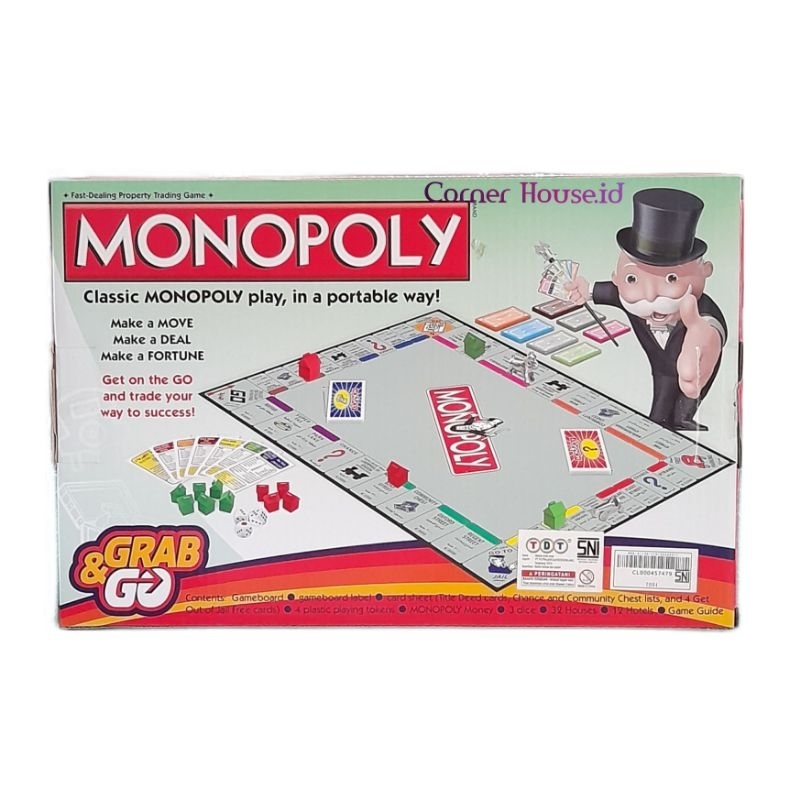 Jual [ LIHAT ISI DI FOTO TERAHKIR ] MAINAN MONOPOLI BOARD GAME GRAB ...