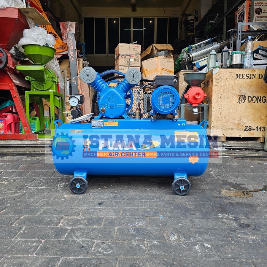 Jual MESIN KOMPRESSOR ANGIN UDARA LISTRIK PUMA 2 HP COMPLETE DINAMO 2HP ...