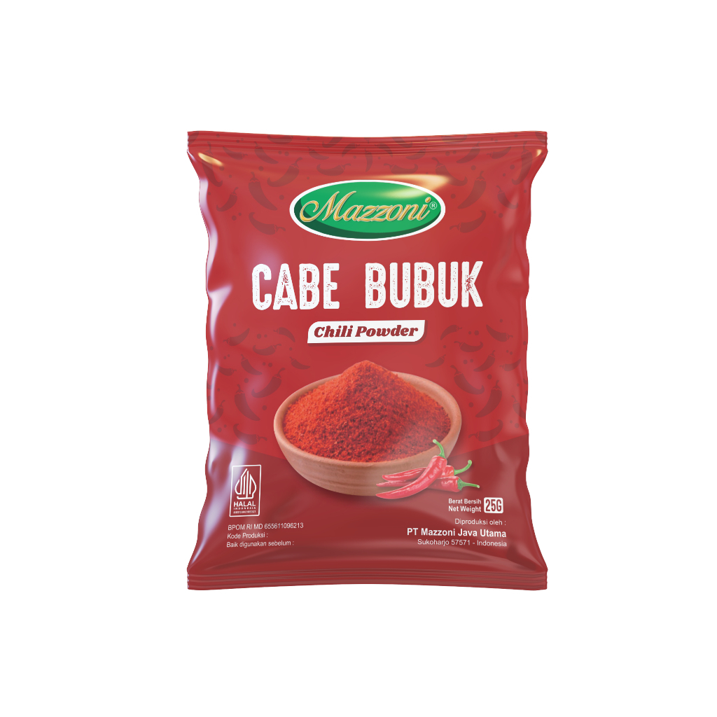 Jual Mazzoni Cabai Bubuk 25 gram (chili powder) | Shopee Indonesia