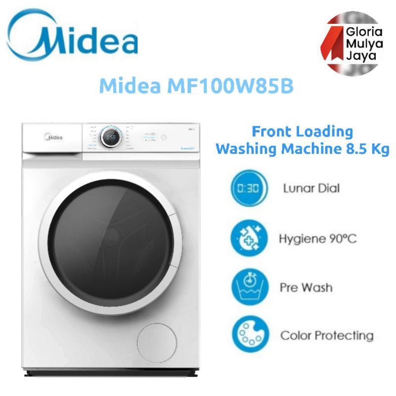 Jual MIDEA MESIN CUCI FRONT LOAD MF100W85B 8.5 KG | Shopee Indonesia