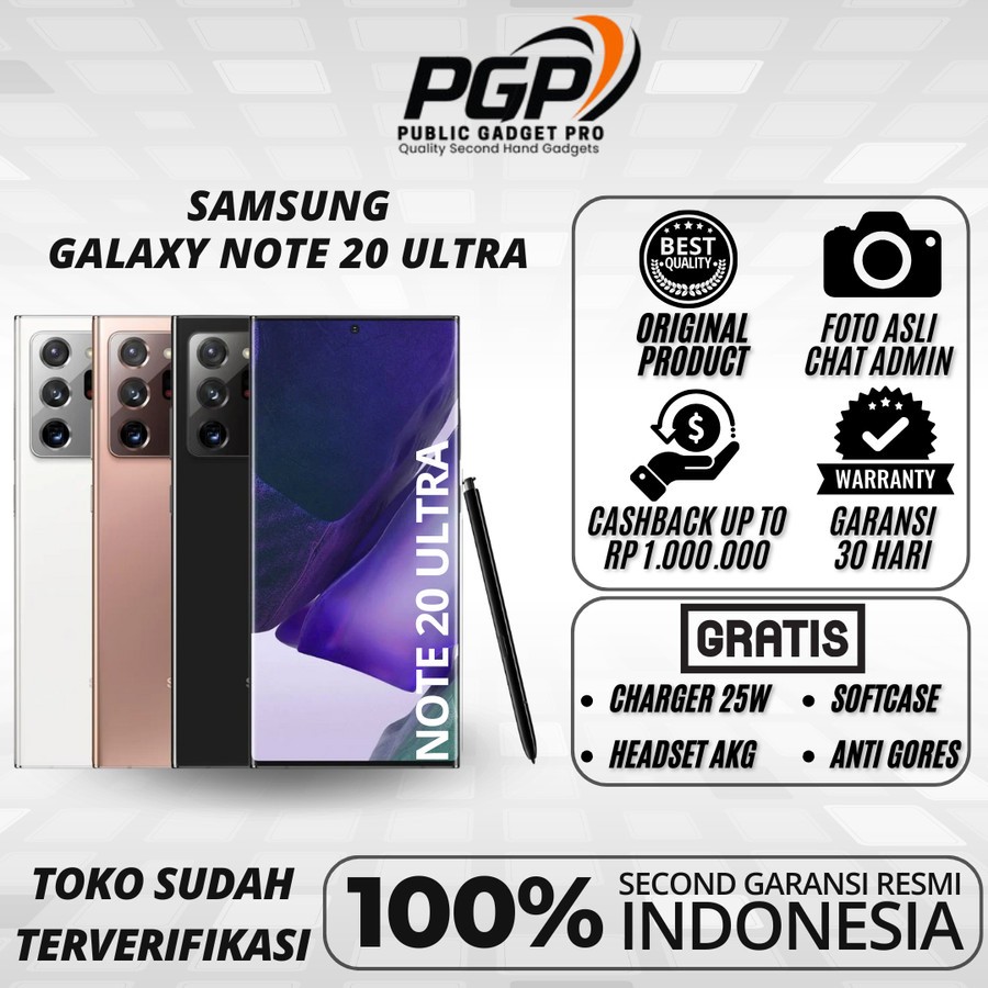 Jual SEIN Samsung Galaxy Note 20 Ultra 512GB 256GB Second Original | Resmi | Shopee Indonesia