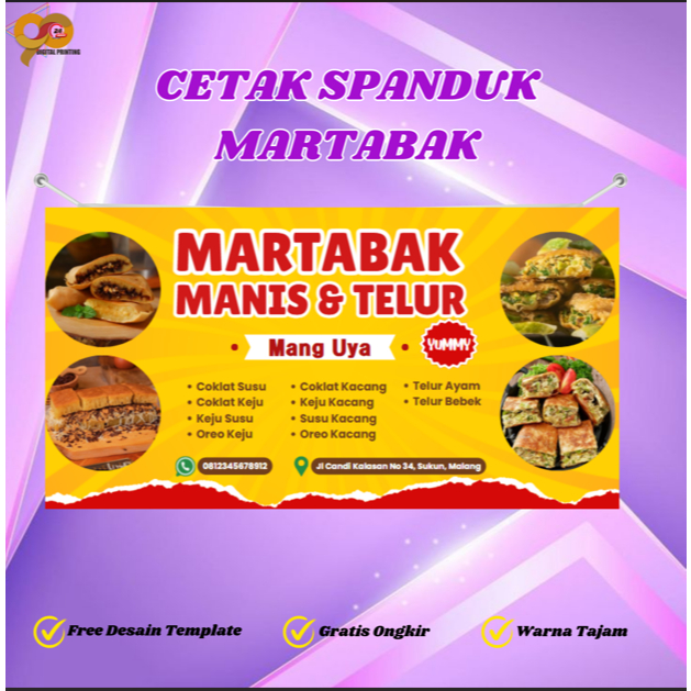 Jual SPANDUK BANNER MARTABAK MANIS MARTABAK ASIN TERANGBULAN | Shopee ...