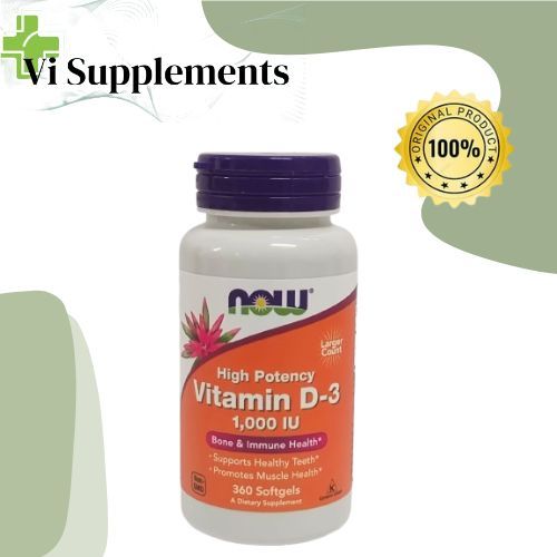 Jual VI SUPPLEMENTS - Now High Potency Vitamin D3 1000 IU isi 360 tablets | Shopee Indonesia