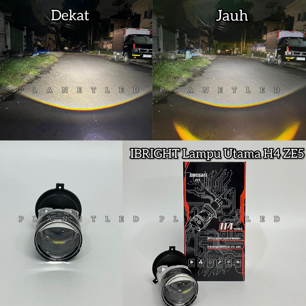 Jual IBRIGHT ZE5 Lampu Utama Premium LED H4 High Low AC Dan DC | Shopee ...