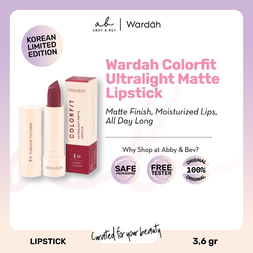 Jual AB - Wardah Colorfit Ultralight Matte Lipstick Korea Edition [3.6g ...