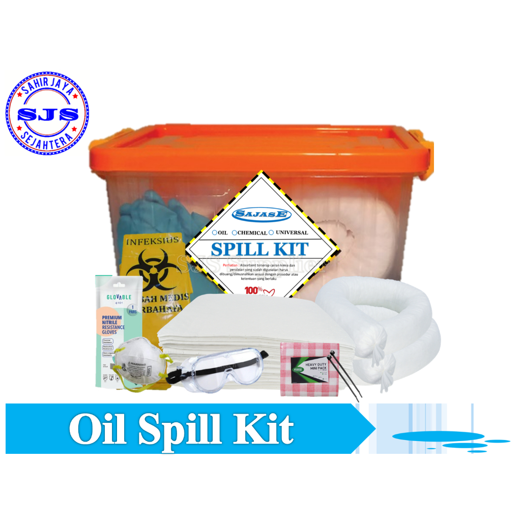 Jual Oil Spill Kit 20L Oil Spill Kit 20 Liter Kemasan Box Transparan ...