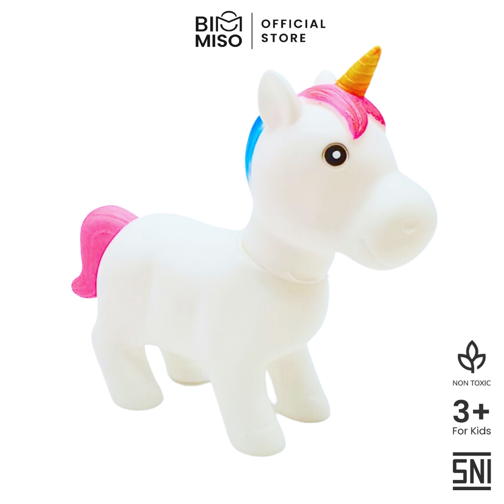 Jual Mainan Karet Anak Bisa Bunyi Model dan Bentuk Unicorn | Shopee ...
