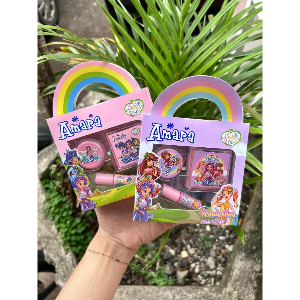 Jual AMARA KIDS BEAUTY BAG - Make Up Kit (2 Warna Eyeshadow + 1 Warna ...