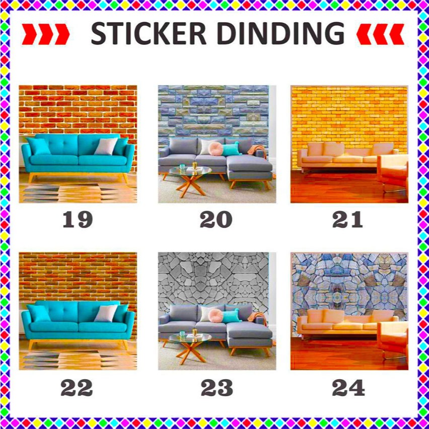 Jual Stiker Wallpaper Dinding/Hias Custom 3D Murah Best Price Variasi ...