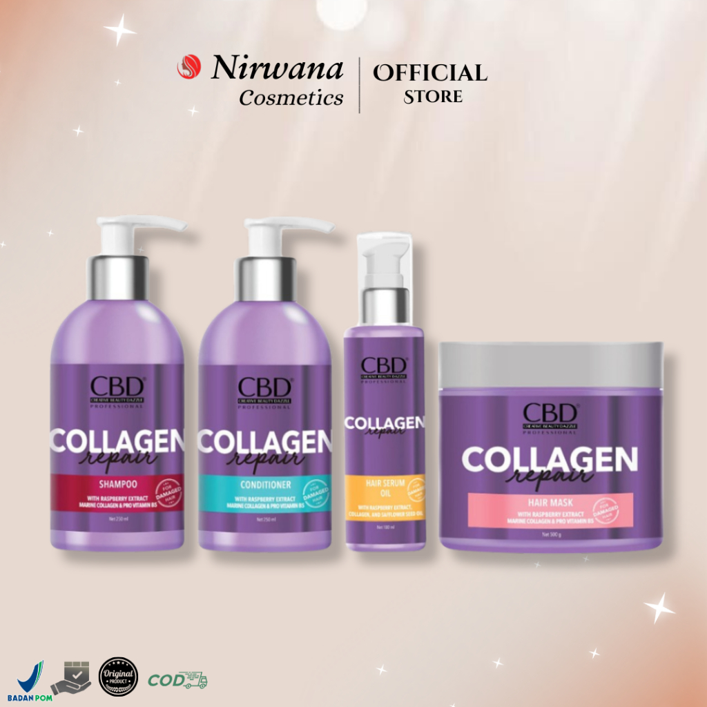 Jual CBD Collagen Repair || Shampoo || Conditioner || Hair Mask || Hair ...