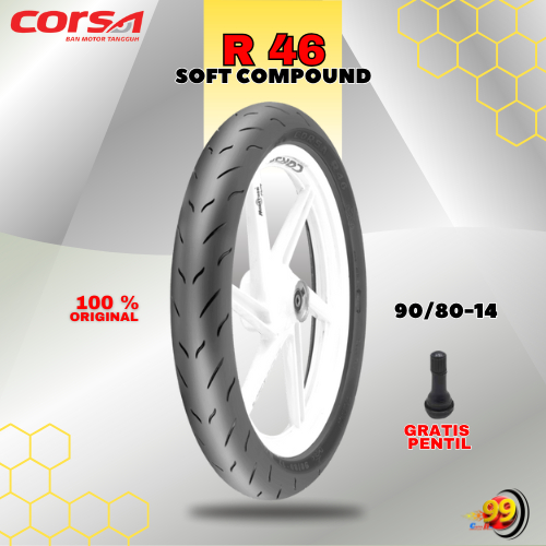 Jual Ban Motor Matic SOFT COMPOUND CORSA R46 PLATINUM 90/80 Ring 14 ...