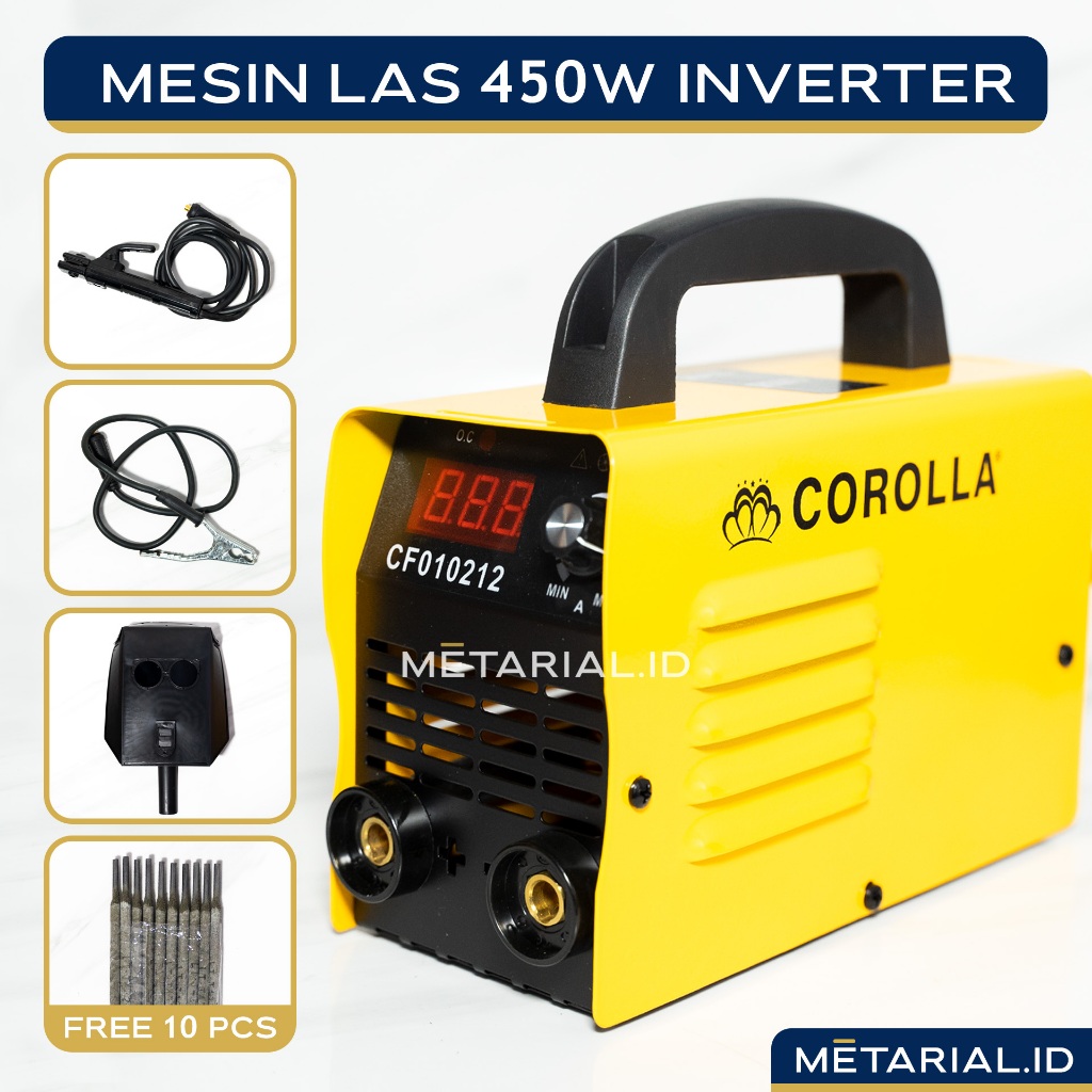 Jual Mesin Travo Las INVERTER Listrik 450 Watt MMA 120A / Welding machine COROLLA | Shopee Indonesia