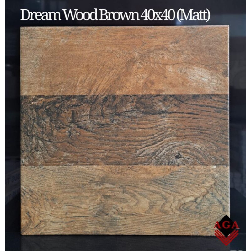 Jual KERAMIK 40X40 DREAM WOOD BROWN TIMBUL (MATT) | Shopee Indonesia