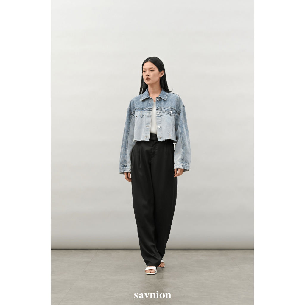 Jual Savnion - Edita denim jacket | Shopee Indonesia