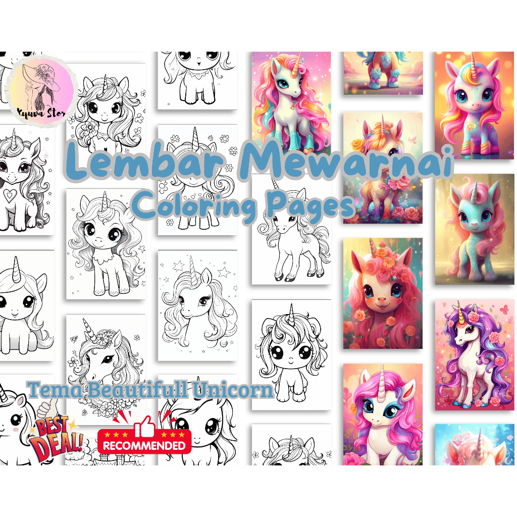 Jual LEMBAR MEWARNAI COLORING PAGES UKURAN A5/ A4 KERTAS HVS 80 GRAM ...