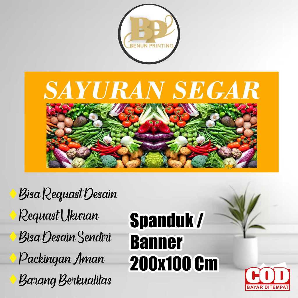 Jual Spanduk Banner 200x100 Cm Sayuran Segar Bisa Request Desain.jpg ...