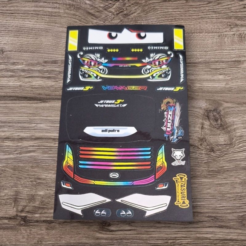 Jual Stiker Headlamp Miniatur Bus JB3 RGB bunga | Shopee Indonesia