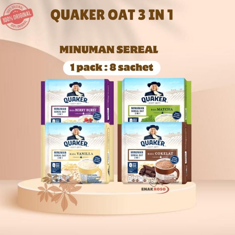 Jual Quaker 3in1 Minuman Sereal Oat Paket 3 Rasa | Shopee Indonesia