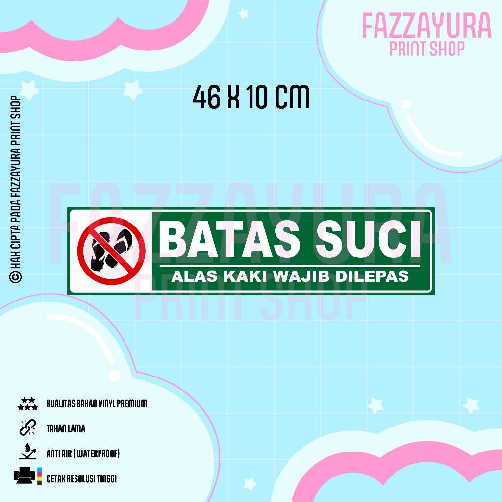 Jual STICKER BATAS SUCI 46 X 10 CM | Shopee Indonesia