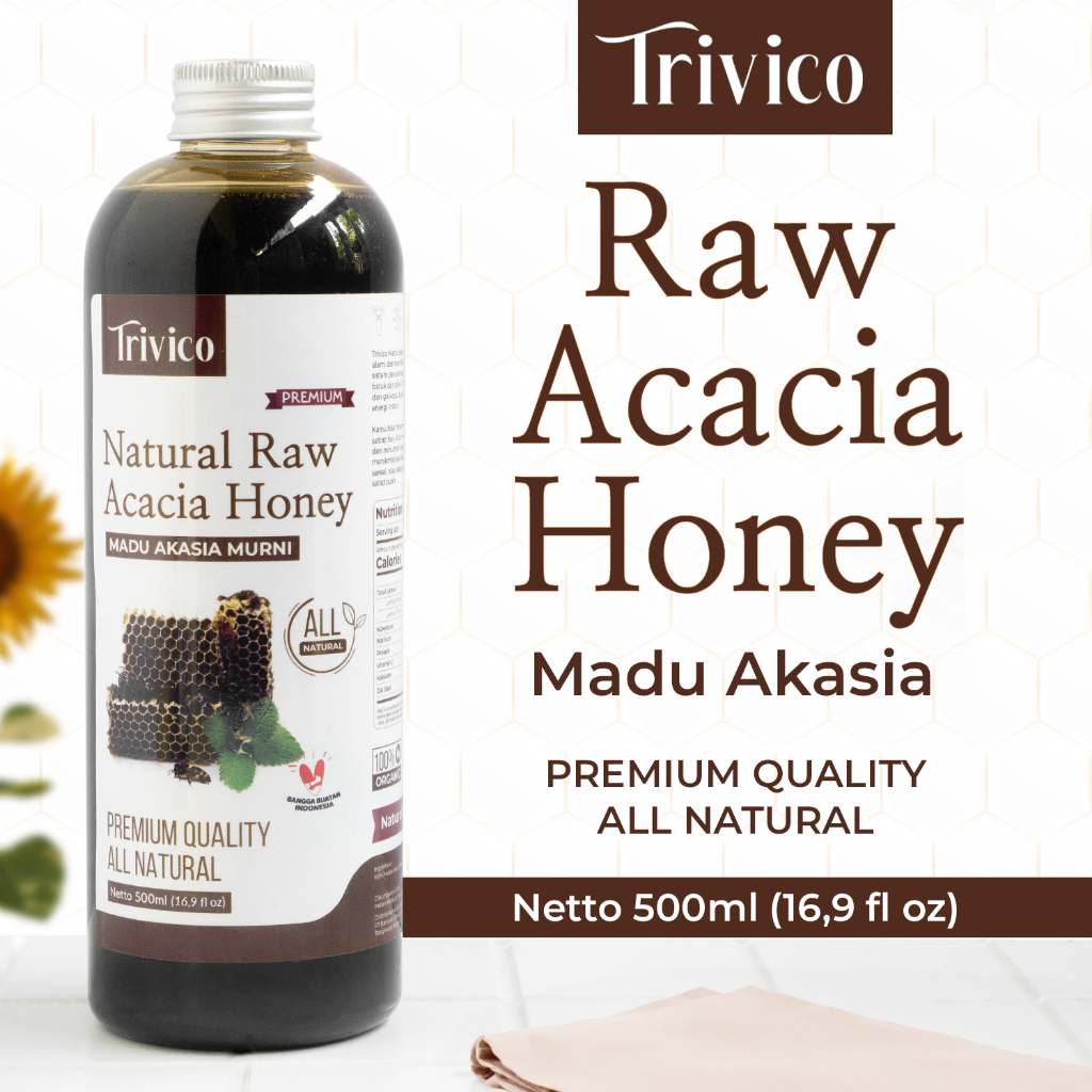 Jual Trivico Madu Akasia 500ml (720gr) - Madu Murni 100% Asli Kaya ...