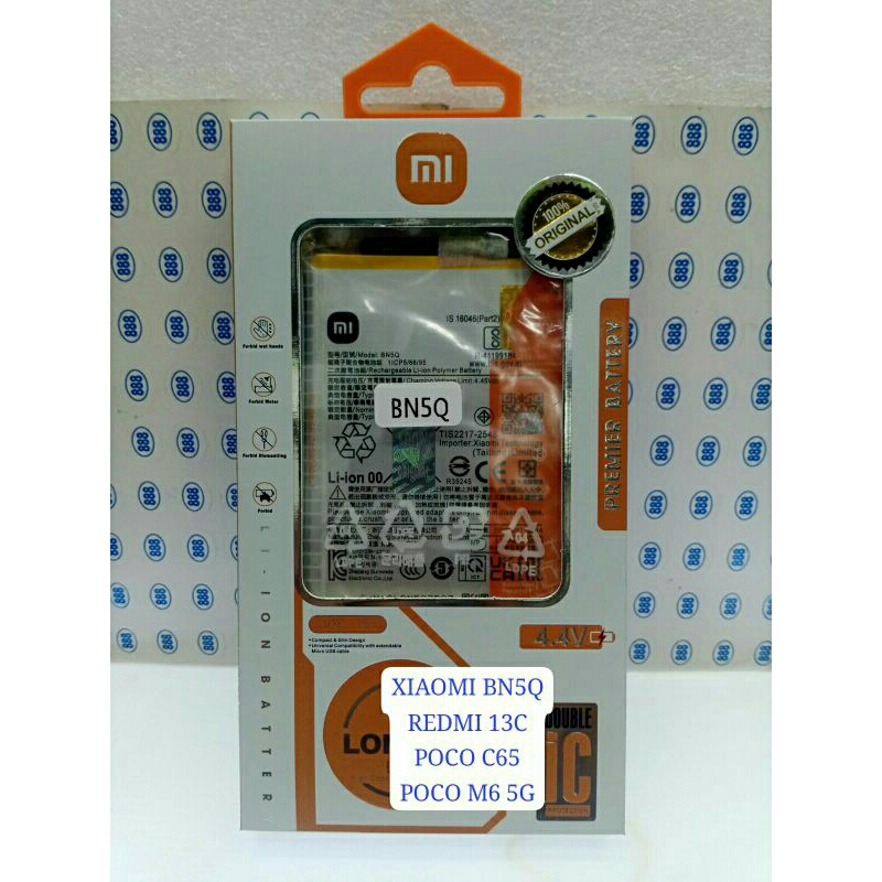 Jual baterai xiaomi bn5q redmi 13c bn 5q original 100% | Shopee Indonesia