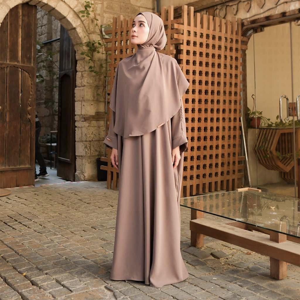 Jual Lozy Hijab - Hamida Abaya Dress Lozy x Hamidah (Abaya Gamis Dress Haji dan Umrah Bahan ...
