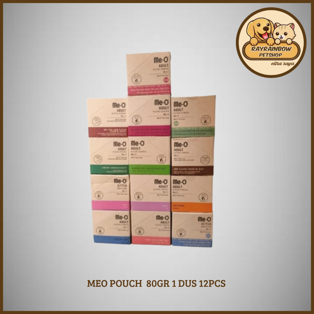 Jual Makanan Kucing Meo Sachet Adult & Kitten All Varian 80gr 1DUS ...