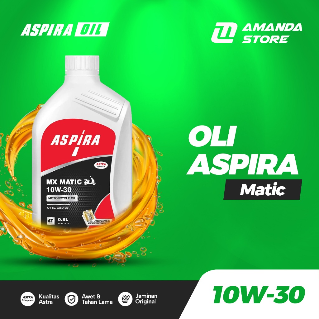 Jual [ORIGINAL] Oli Motor MATIC ASPIRA 10W-30 10W/30MX Untuk Honda Beat ...