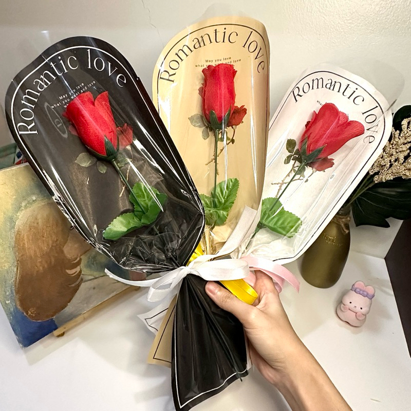 Jual BUKET KERTAS BUNDAR BUNGA MAWAR SINGLE ROSE FLOWER ARTIFICIAL 1 ...