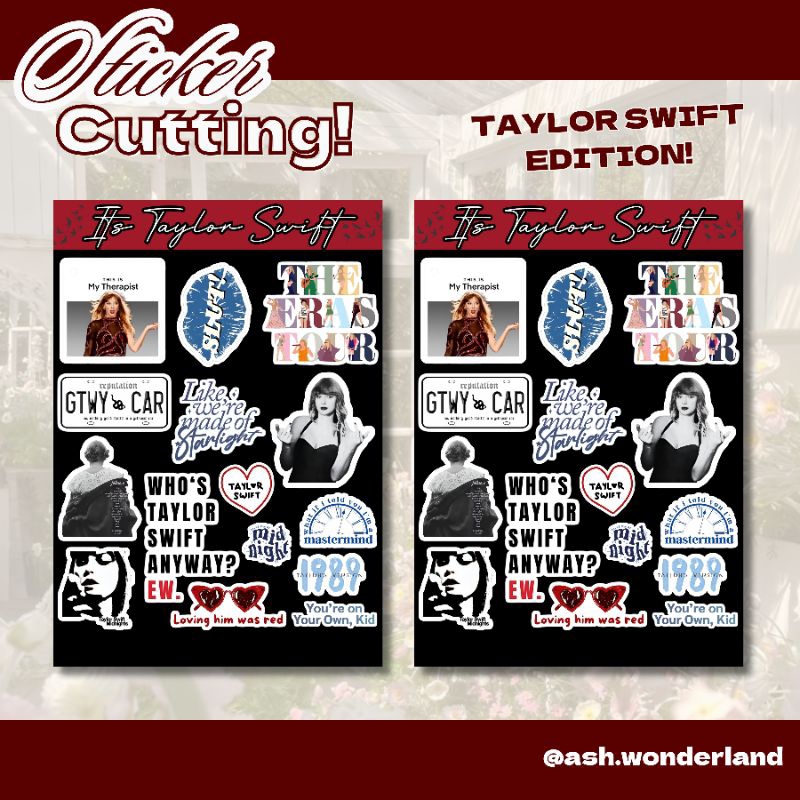 Jual Sticker Cutting!STICKER PACK- TAYLOR SWIFT EDITION!(READY STOCK ...