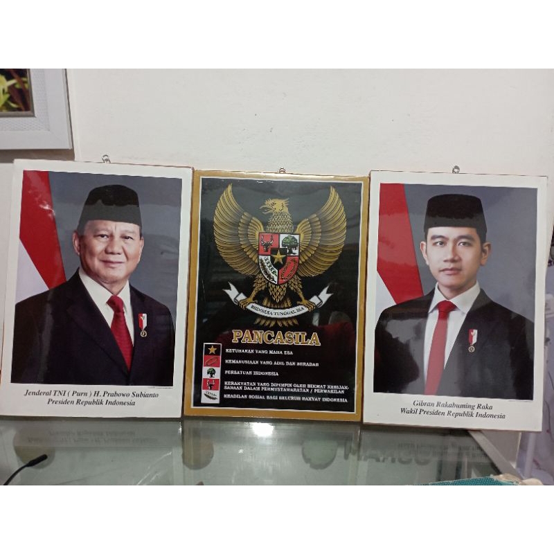 Jual Ukuran 24 x 34cm - Bingkai Foto Presiden dan wakil Presiden Terpilih 2025-2030 beserta ...