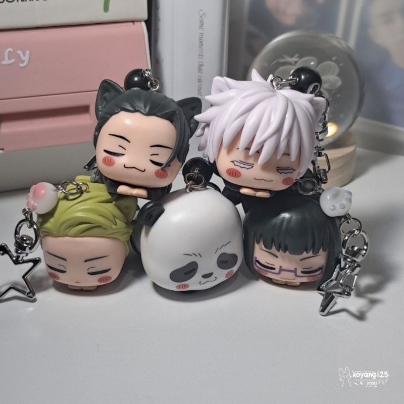 Jual Jujutsu Kaisen Chibi Neko Keychain | Beads Bag Key Charm Keychain ...