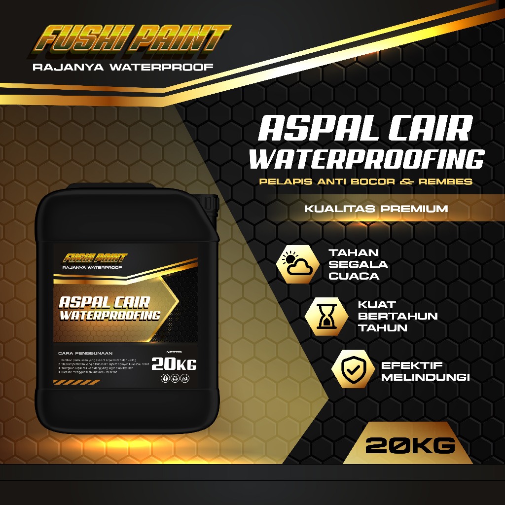 Jual Fushi Paint - Aspal Cair 20 kg - Super Bitumen - Pelapis Anti ...