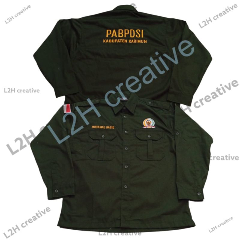 Jual baju seragam pdl BPD PABPDSI lengkap bordir | Shopee Indonesia