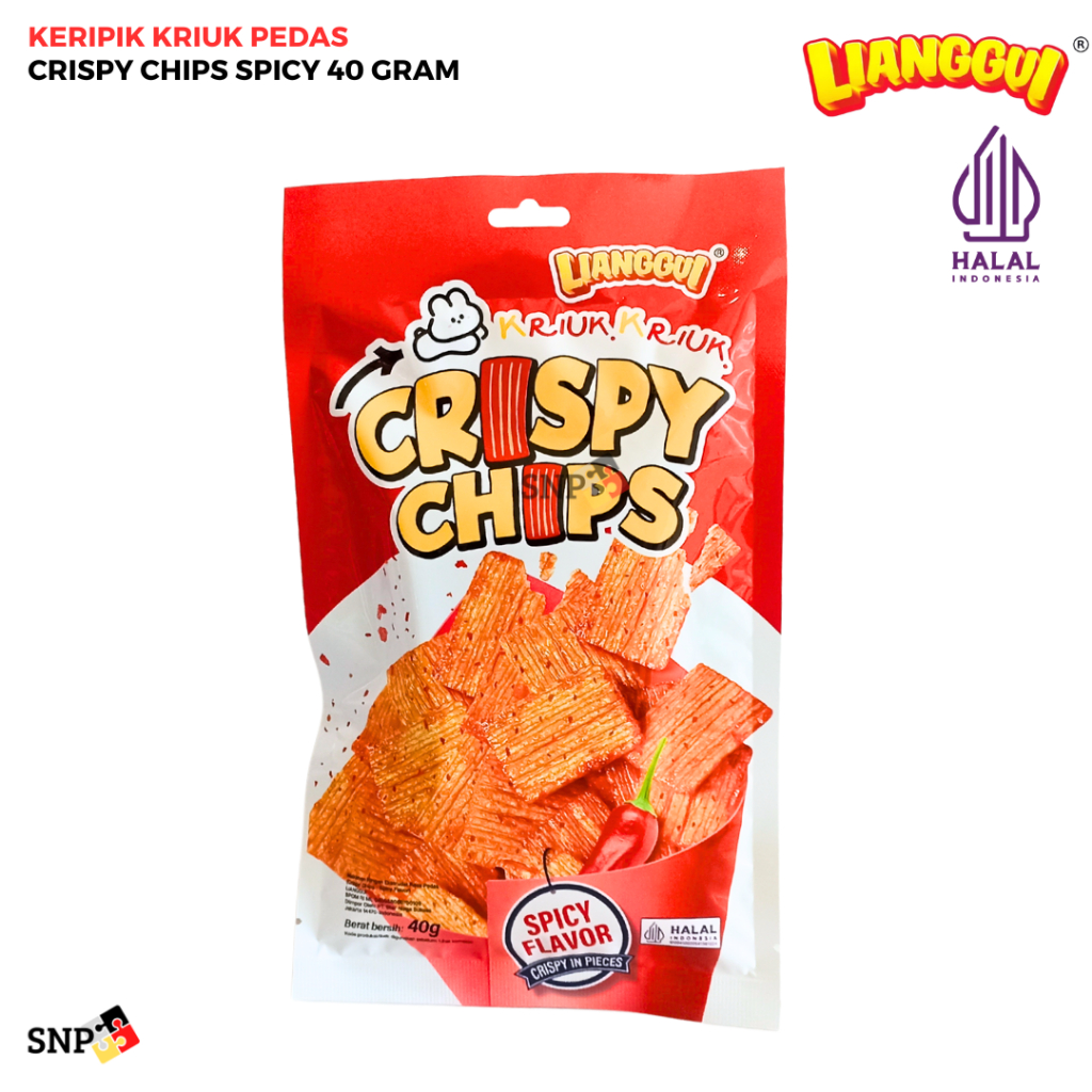 Jual LIANGGUI CRISPY CHIPS SPICY BBQ KERIPIK PEDAS 40 GRAM | Shopee ...