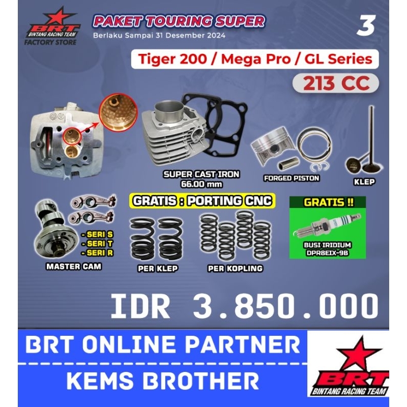 Jual PAKET BORE UPBRT TIGER TOURING SUPER 3 TIGER 2000/MEGA PRO/GL ...
