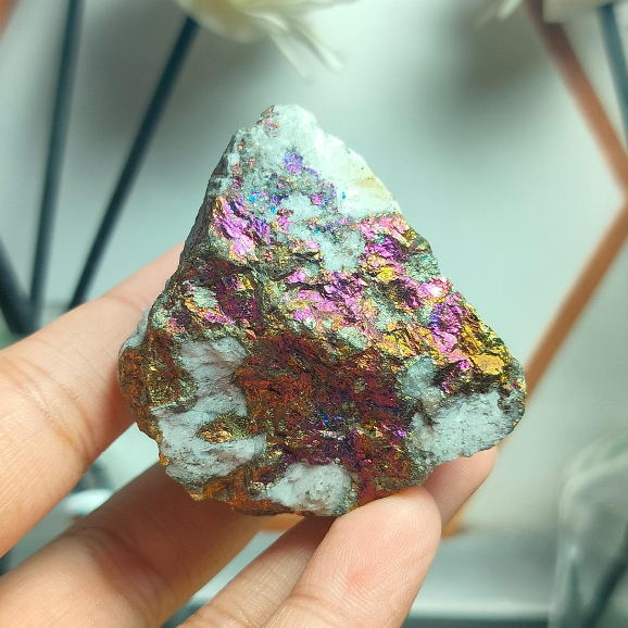 Jual Rough Natural Rainbow Pyrite Chalcopyrite Peacock Mystic Ore (14 ...