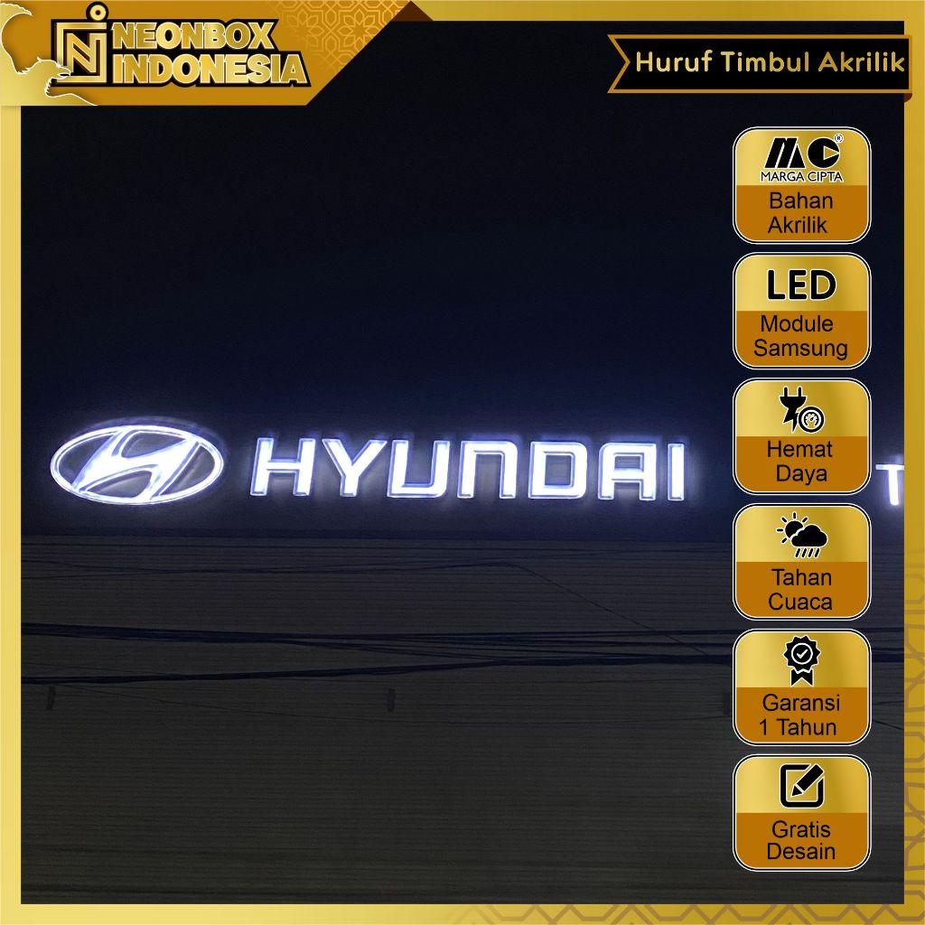 Jual Huruf Timbul Menyala Letter Box Huruf Akrilik Custom Led Cutting ...