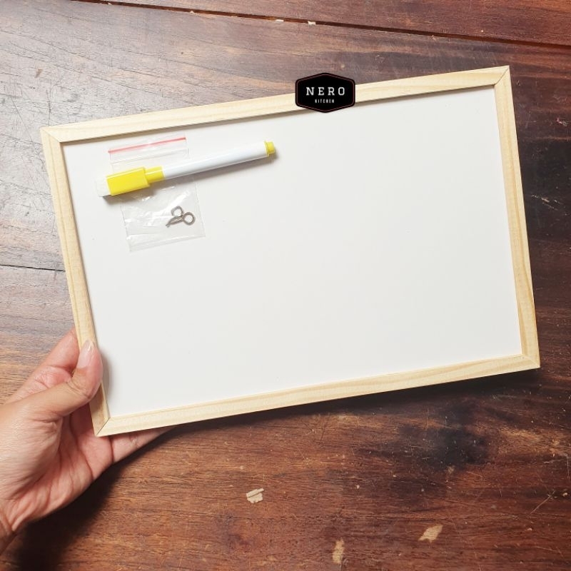 Jual Mini Hanging White Board 20cm x 30cm / Sign Board / Papan Kapur ...
