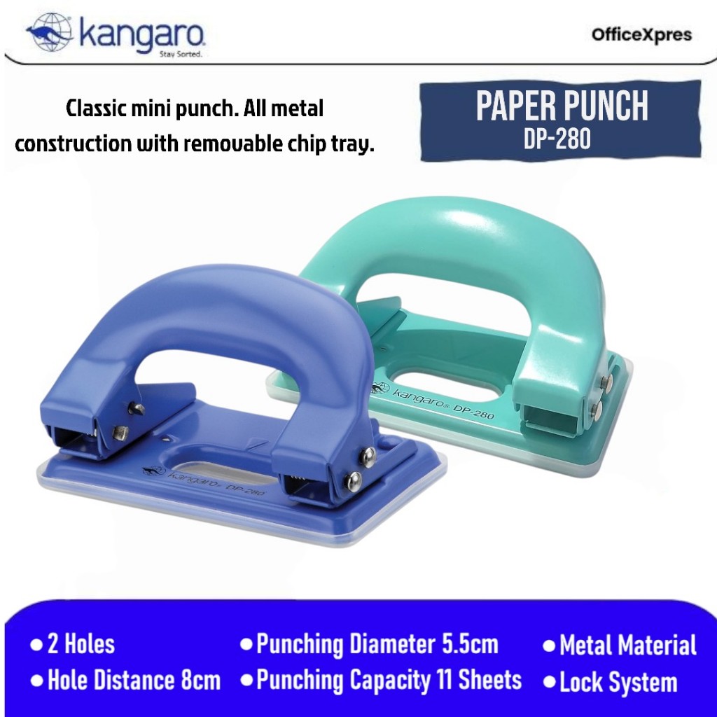 Jual Paper Punch DP-280 / Pembolong Kertas DP 280 / Pelubang Kertas 2 ...