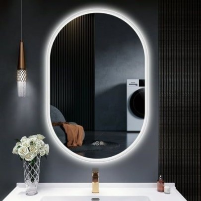 Jual Cermin Led Gantung Kamar Mandi Tempel Dinding Wastafel Aesthetic ...