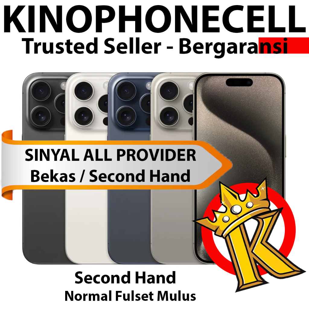 Jual IP 15 PRO - 15 PROMAX 128GB/256GB/512GB Second Fullset Mulus No Minus LCD Original 100% No ...