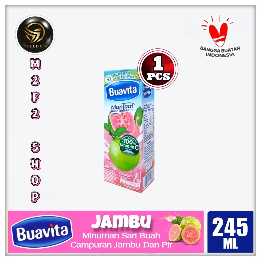 Jual Jus Buavita Rasa Jambu Kotak | Juice Guava - 245 ml (Kemasan ...