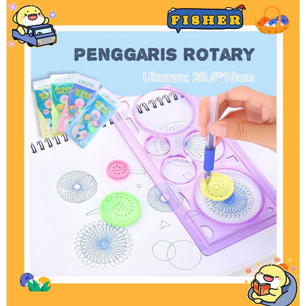 Jual [FISHER] Penggaris Rotary Bunga | Penggaris Geometrik | Penggaris ...