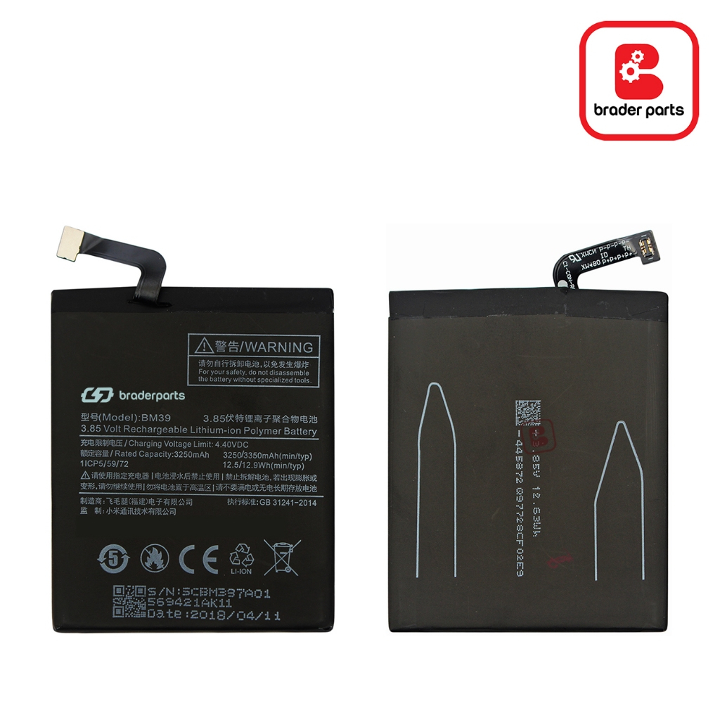 Jual BraderParts Baterai Battery 1900 untuk Model Mi 6 BM39 | Shopee ...