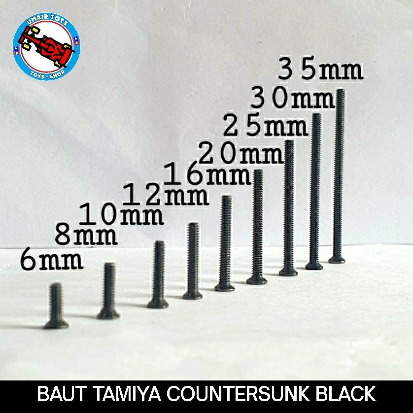 Jual Baut Tamiya Countersunk M2 kepala pipih baut gepeng stainless ...